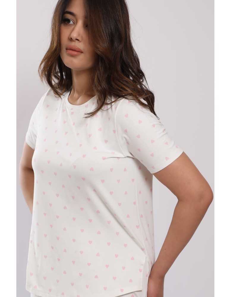 Pyjashort "Sweetheart" pour accueil Taille L Couleurs bleu ciel