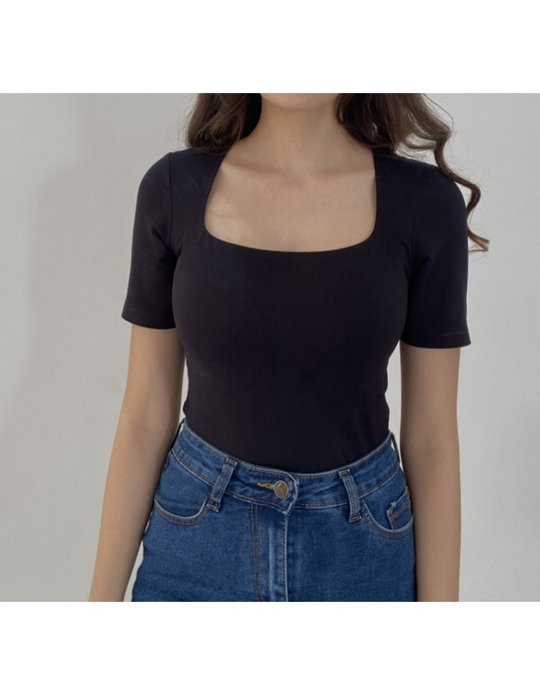 Body CARINA demi manches pour accueil Taille S Couleurs Noir